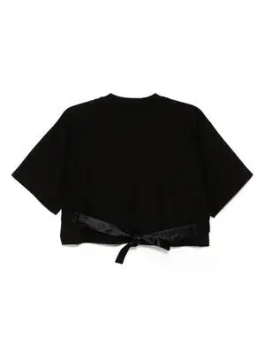 PUSHBUTTON Bra Point Cropped Top - Black
