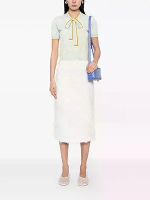 MSGM Appliqué-detail Midi Skirt