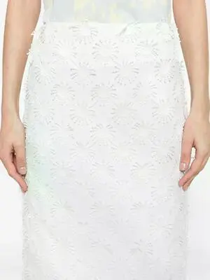 MSGM Appliqué-detail Midi Skirt