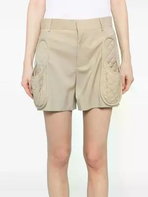 Moschino Wool Quilted-pocket Shorts
