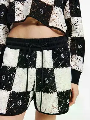 Karl Lagerfeld Crochet-knit Shorts