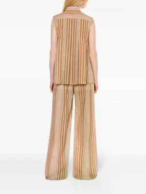 Alberta Ferretti Striped Palazzo Pants