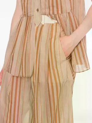 Alberta Ferretti Striped Palazzo Pants