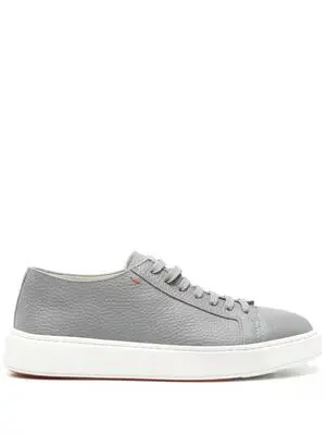 Santoni Leather Sneakers - Grey