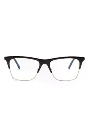 Saint Laurent Square Frame Eyeglasses - Brown