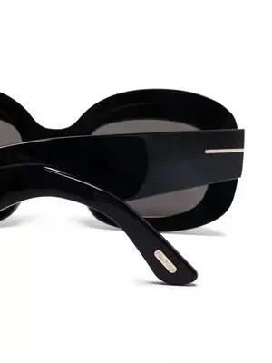 TOM FORD Oval-frame Sunglasses - Black