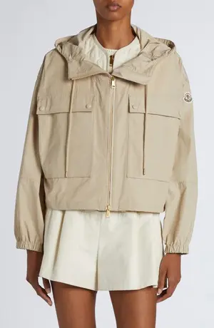 Moncler Sauvan Water Repellent Short Jacket - Beige