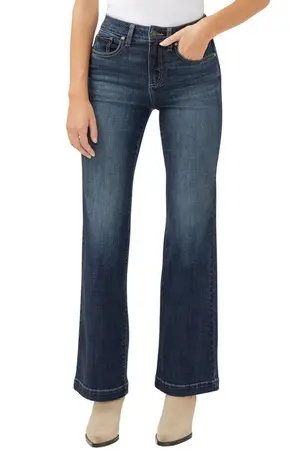 SILVER JEANS CO. Avery Curvy High Waist Relaxed Straight Leg Trouser Jeans - Indigo
