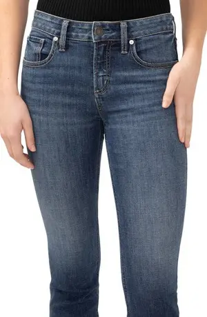 SILVER JEANS CO. Suki Curvy Mid Rise Capri Jeans - Indigo