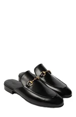 ANTHONY VEER Milano Horsebit Mule - Obsidian Black
