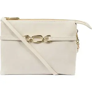 LK BENNETT Cleo Oloid Suede Crossbody Bag - Cream
