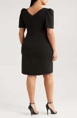 Alex Evenings Embellished Crepe Sheath Dress