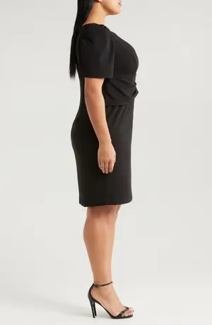 Alex Evenings Embellished Crepe Sheath Dress