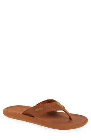 Olukai Leather Flip Flops