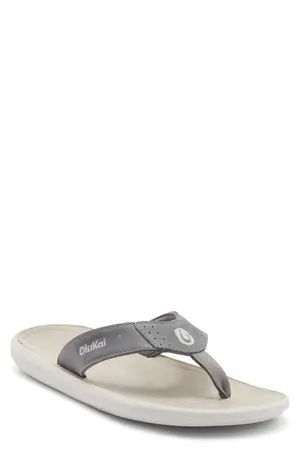 Olukai Leather Flip Flops