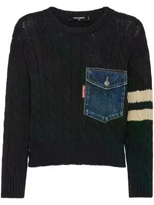 Dsquared2 DSQUARED2 Cable-Knit Jumper Black