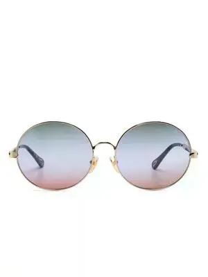 Chloé Round Frame Sunglasses - Gold