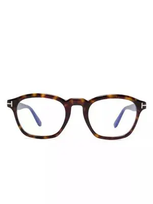 TOM FORD Square Frame Glasses - Brown