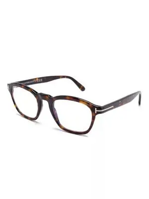 TOM FORD Square Frame Glasses - Brown