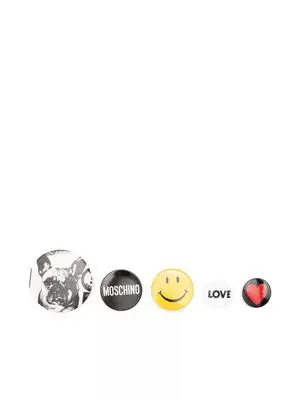 Moschino Motif Pin Set - Black