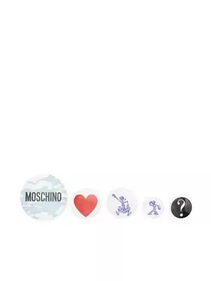 Moschino Motif Pin Set - White