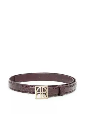 ANINE BING Leather Belt - Red