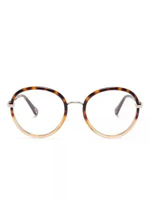 Chloé Round-frame Glasses - Brown