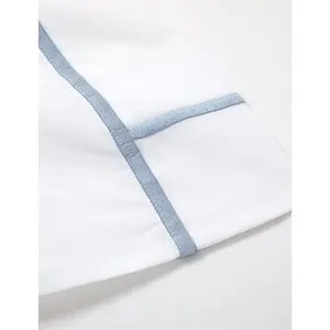 YVES DELORME Athena Cotton Flat Sheet - Celeste