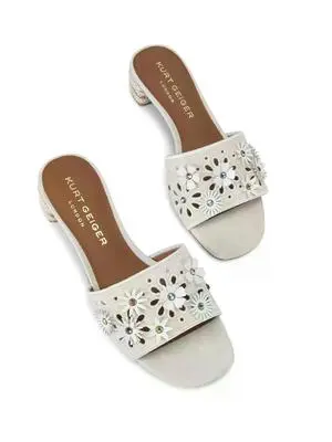 Kurt Geiger 40mm Flower Low Heel Sandals