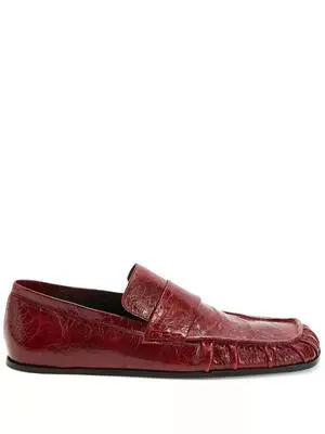 JIL SANDER Leather Loafers - Red