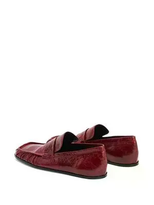 JIL SANDER Leather Loafers - Red