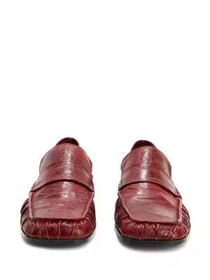 JIL SANDER Leather Loafers - Red