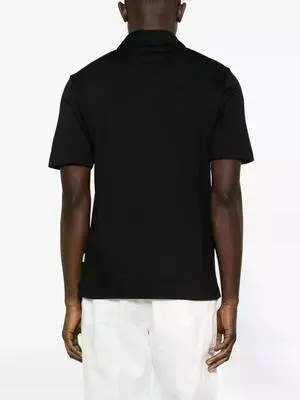 LARDINI Jersey Polo Shirt - Black