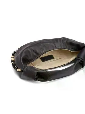 LEMAIRE Mini Fortune Beaded Handbag - Brown