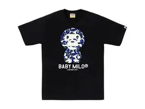 A BATHING APE Baby Milo C Tee Shirt - Black
