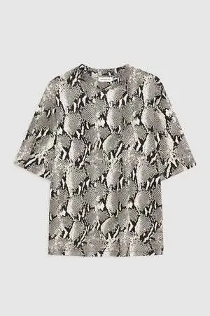 ANINE BING Avi Tee - Washed Python