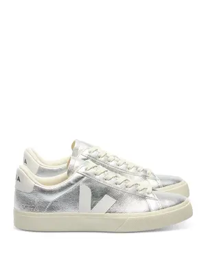 VEJA Campo Low Top Sneakers - Silver/white