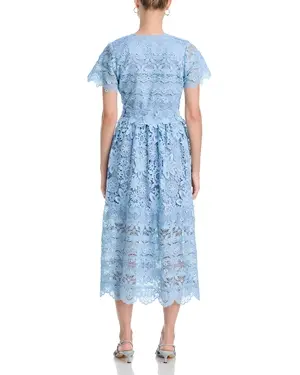Waimari Hibiscus Lace Midi Dress