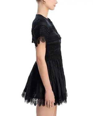 Waimari Violette Lace Trim Linen Dress