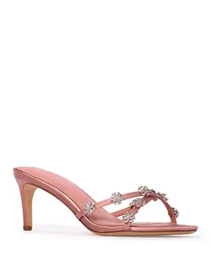 BLACK SUEDE STUDIO Daisy Embellished Sandals - Rose