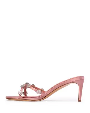 BLACK SUEDE STUDIO Daisy Embellished Sandals - Rose