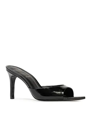 BLACK SUEDE STUDIO Brea Patent Leather High Heel Sandals - Black