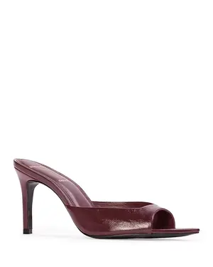 BLACK SUEDE STUDIO Brea Patent Leather High Heel Sandals - Bordeaux