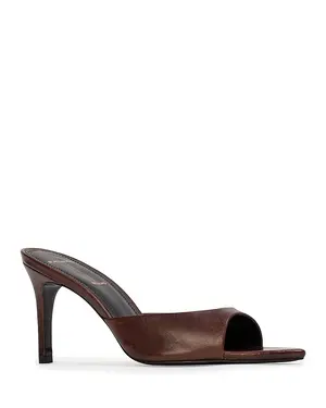 BLACK SUEDE STUDIO Brea Patent Leather High Heel Sandals - Cappucino