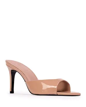 BLACK SUEDE STUDIO Brea Patent Leather High Heel Sandals - Old Rose