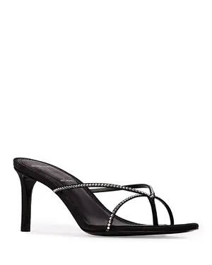 Black Suede Studio High Heel Sandals For Women