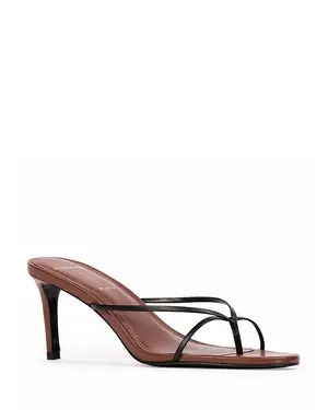 BLACK SUEDE STUDIO Jade High Heel Sandals - Chestnut