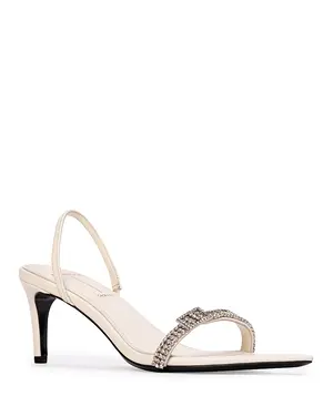 Black Suede Studio Studded Sandals For Women