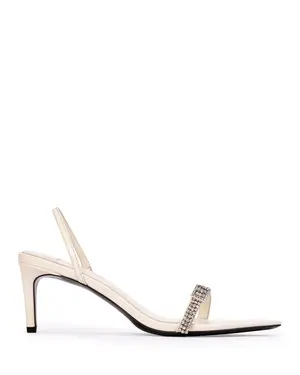 BLACK SUEDE STUDIO Bowie Crystal Embellished Slingback Sandals