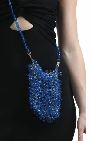 MODA LUXE Mariah Rhinestone Evening Bag - Blue